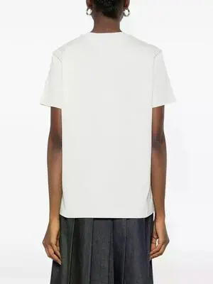 Moncler Logo-embroidered T-shirt - Neutrals