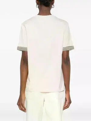 Moncler Patterned-sleeve T-shirt - Neutrals