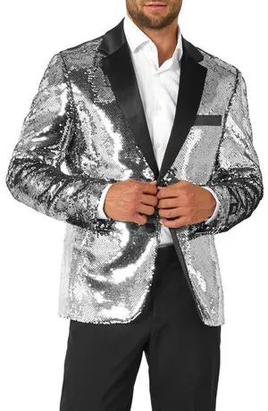 Opposuits Sequin Dinner Jacket - Silver