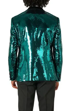 Opposuits Terrific Teal Sequin Embellished Dinner Jacket