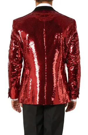 Opposuits Radiant Sequin Embellished Dinner Jacket - Red