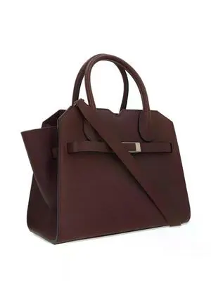 VALEXTRA Mini Milano Leather Tote Bag - Red