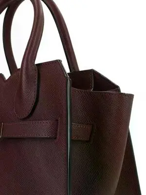 VALEXTRA Mini Milano Leather Tote Bag - Red