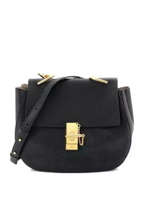 Chloé Drew Leather Medium Crossbody Bag - Black