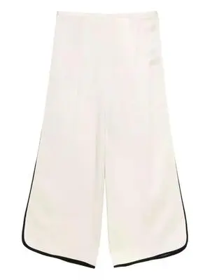 FORTE_FORTE Contrasting-trim Trousers - Neutrals