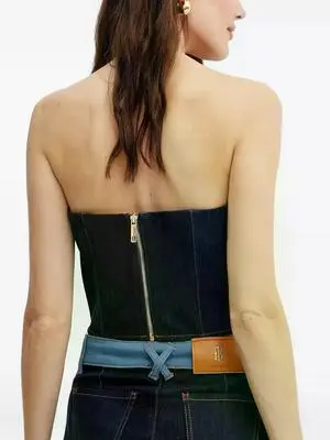 FRACOMINA Panelled Strapless Top