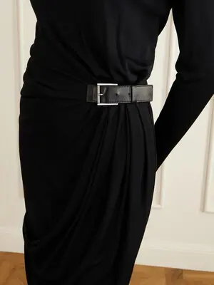 TOM FORD Belted Draped Jersey Midi Dress