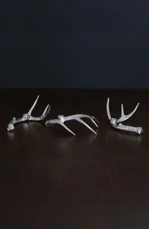 BEATRIZ BALL COLLECTION Western Antler Candlestick Set Of 3