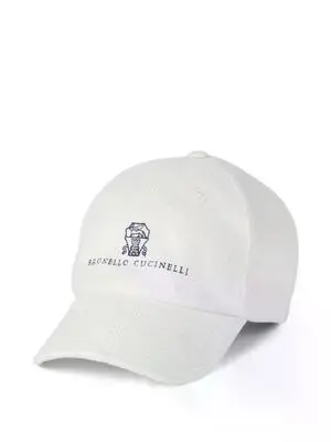 Brunello Cucinelli Embroidered Baseball Cap - White