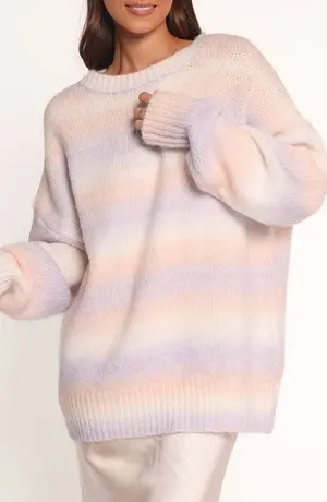 PETAL & PUP Joy Oversized Striped Sweater
