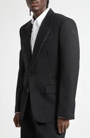 Givenchy Raw Edge Lapel Wool Sport Coat
