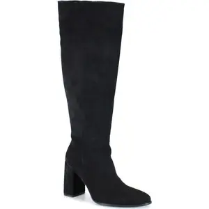 DIBA TRUE Suede Stove Pipe Tall Boot - Black