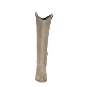 DIBA TRUE Suede Knee High Cowboy Boot - Taupe