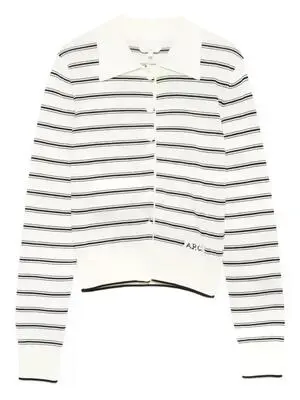 A.p.c. Polo-collar Cardigan - White