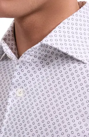 Bugatchi Devon Ooohcotton® Dot Print Button-up Shirt