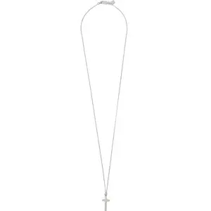 ALLSAINTS Gabe Cross Pendant Necklace - Warm Silver