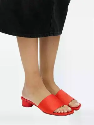 MAISON MARGIELA Embossed Block-heel Sandals - Red