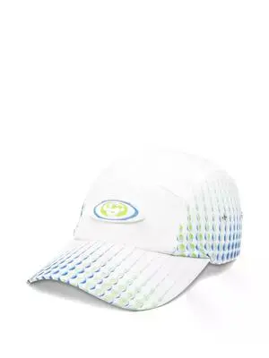 Casablanca Logo-appliqué Patterned Baseball Cap - White