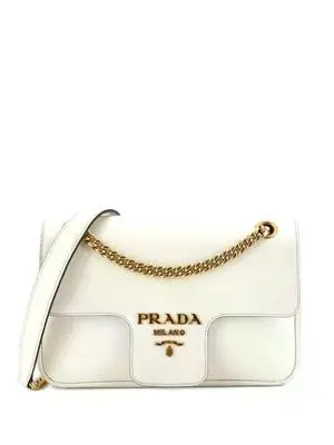 PRADA Pattina Flap Shoulder Bag Saffiano Leather Small
