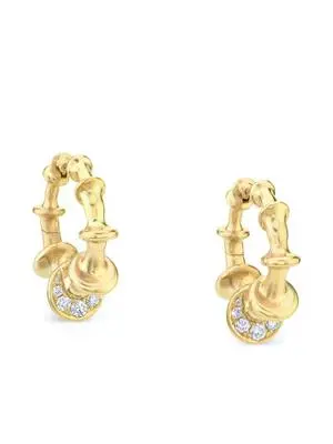 Vram Diamond Mini Hoop Earrings - Gold