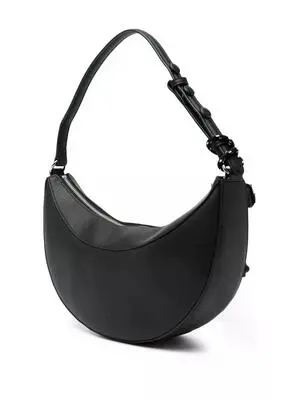 Karl Lagerfeld Ikon Smooth Halfmoon Shoulder Bag - Black