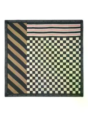 Jean Paul Gaultier Patchwork Cotton Scarf - Black