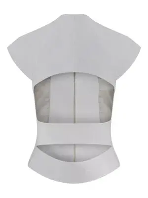 GLORIA COELHO Zip-fastening Cropped Top