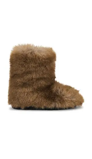 MSGM Fluffy Flat Boot - Natural