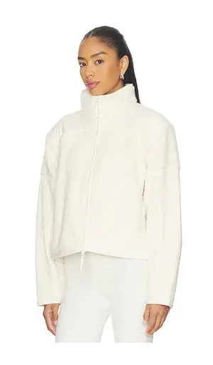 SKIMS Teddy Boxy Zip Up Jacket - Ecru