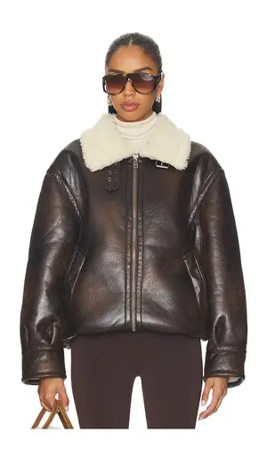 Superdown Georgiana Faux Leather Jacket