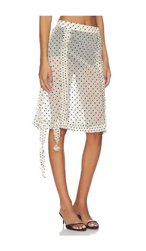 Rokh Frilled Polka Dot Skirt