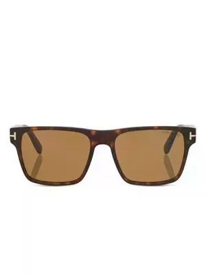 TOM FORD Calder Metal-detail Square-frame Sunglasses - Green