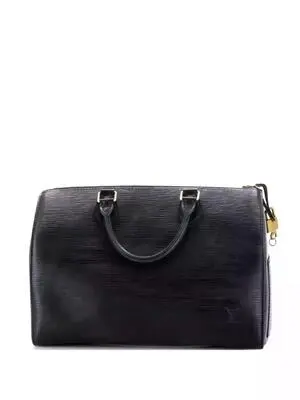 LOUIS VUITTON Speedy Handbag Epi Leather 30 - Black