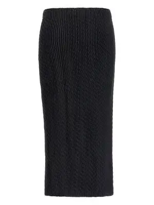 Issey Miyake Side-split Pleated Skirt
