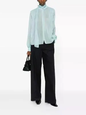 FORTE_FORTE Tie-neck Long-sleeve Blouse