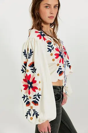 Free People Embroidered Blouses