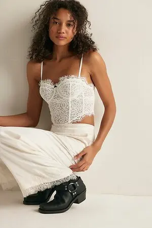 Free People Moonlit Meadow Corset - Clean Ivory