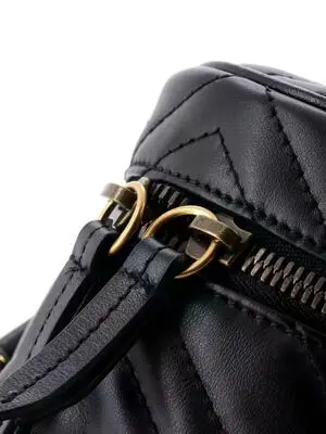 Gucci Gg Marmont Vanity Matelasse Leather Mini Backpack - Black
