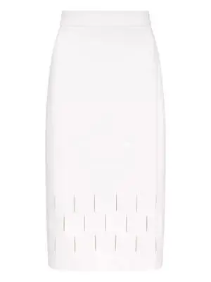 GLORIA COELHO Cut-out Midi Skirt - White