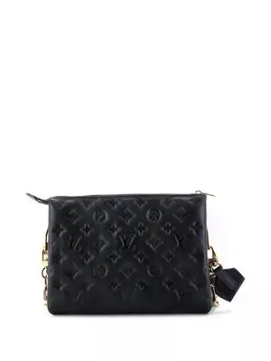 LOUIS VUITTON Coussin Pm Crossbody Bag Monogram Embossed Lambskin - Black