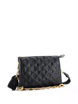 LOUIS VUITTON Coussin Pm Crossbody Bag Monogram Embossed Lambskin - Black