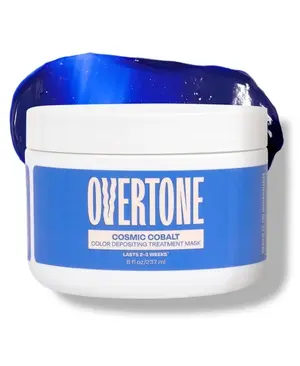 OVERTONE Color Depositing Hair Mask – Semi-permanent Hair Dye + Deep Conditioner - Cosmic Cobalt