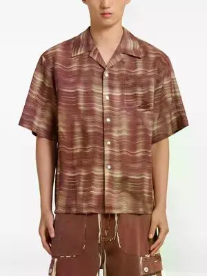 Marni Wave-print Pocket Shirt