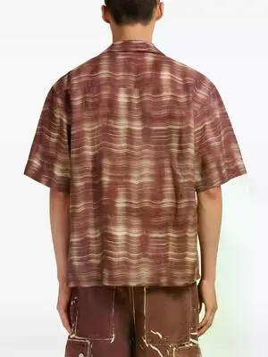 Marni Wave-print Pocket Shirt