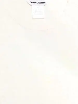 Dkny Logo-jacquard T-shirt - Neutrals