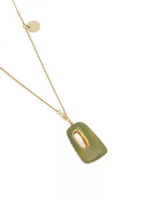 Marni Enamel Trapeze Pendant Chain Necklace