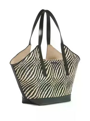 Marni Small Raffia-effect Tote Bag - Black