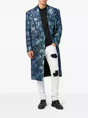 Philipp Plein Jacquard Double-breasted Coat
