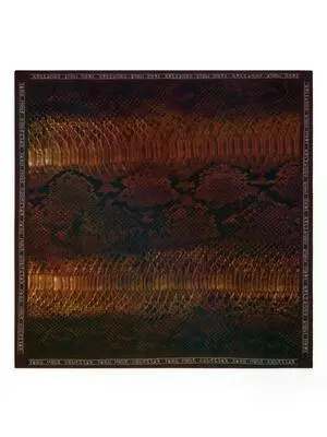 Jean Paul Gaultier Python Print Silk Scarf - Brown