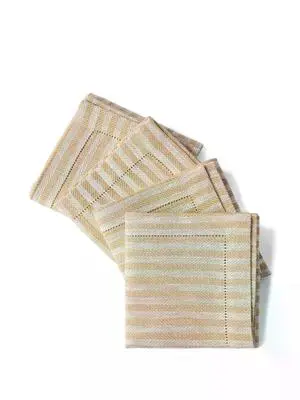 Brunello Cucinelli Striped Linen Napkins - Neutrals